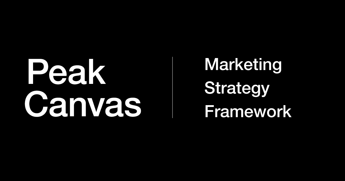 Peak Canvas | Marketing Strategy Framework